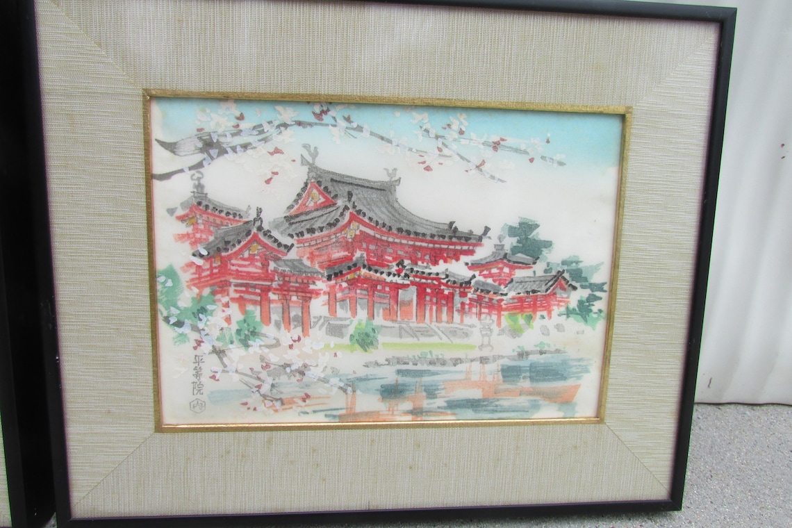 Uchida Art Co Kyoto Famed Wood Block Prints Set of 2 Japanese | Etsy