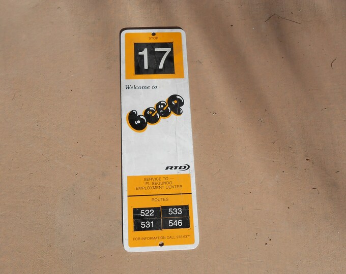 RTD Bus Stop Sign Los Angeles California Beep - Etsy