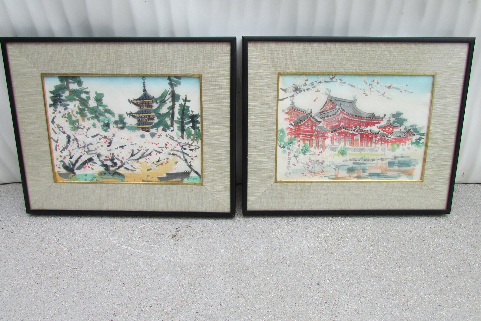 Uchida Art Co Kyoto Famed Wood Block Prints Set of 2 Japanese Wood ...