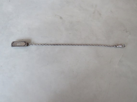 Vintage Sterling Silver Slide Belt watch chain Pocket… - Gem