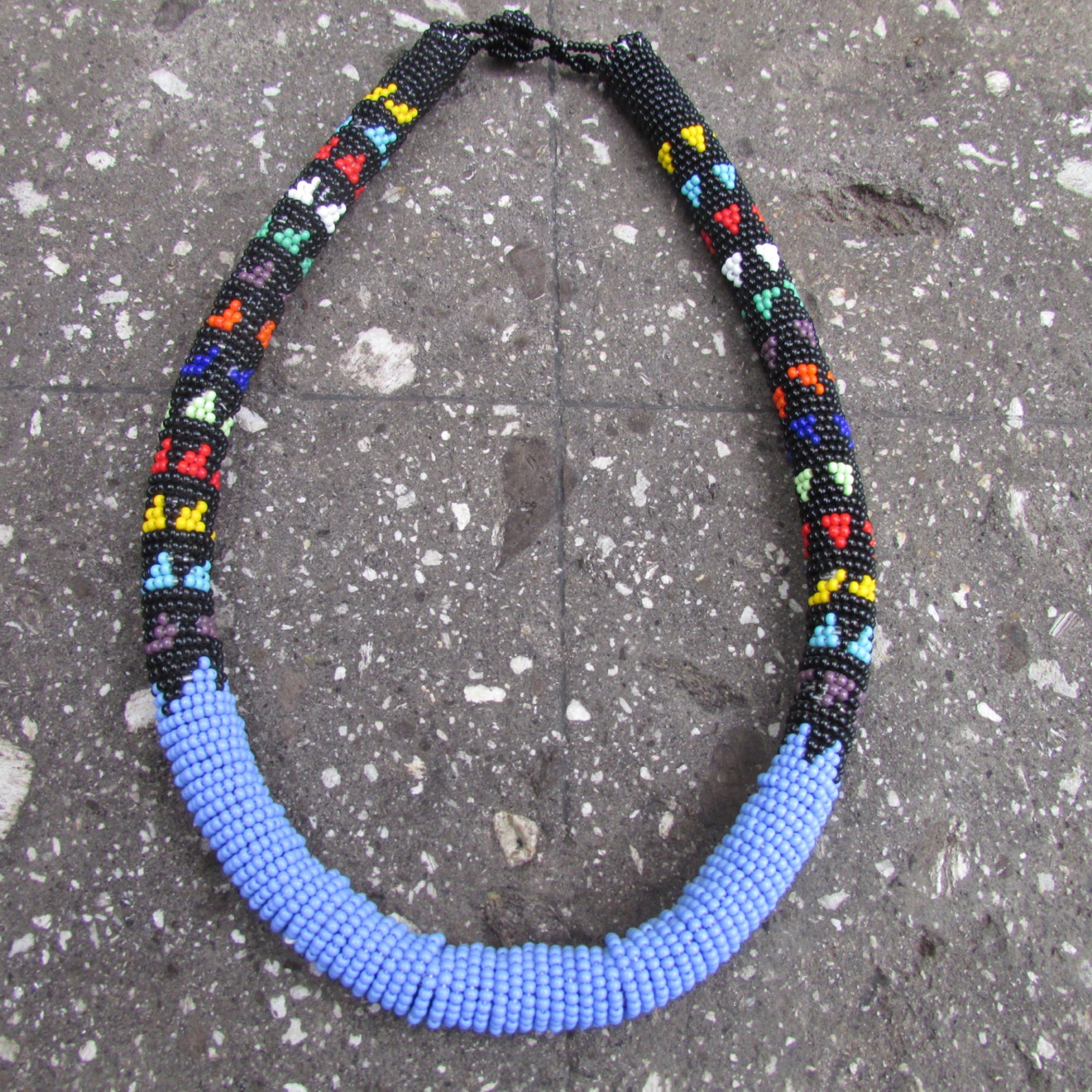 Beaded African Collar Necklace Tribal Ethnic Boho Hippie - Etsy