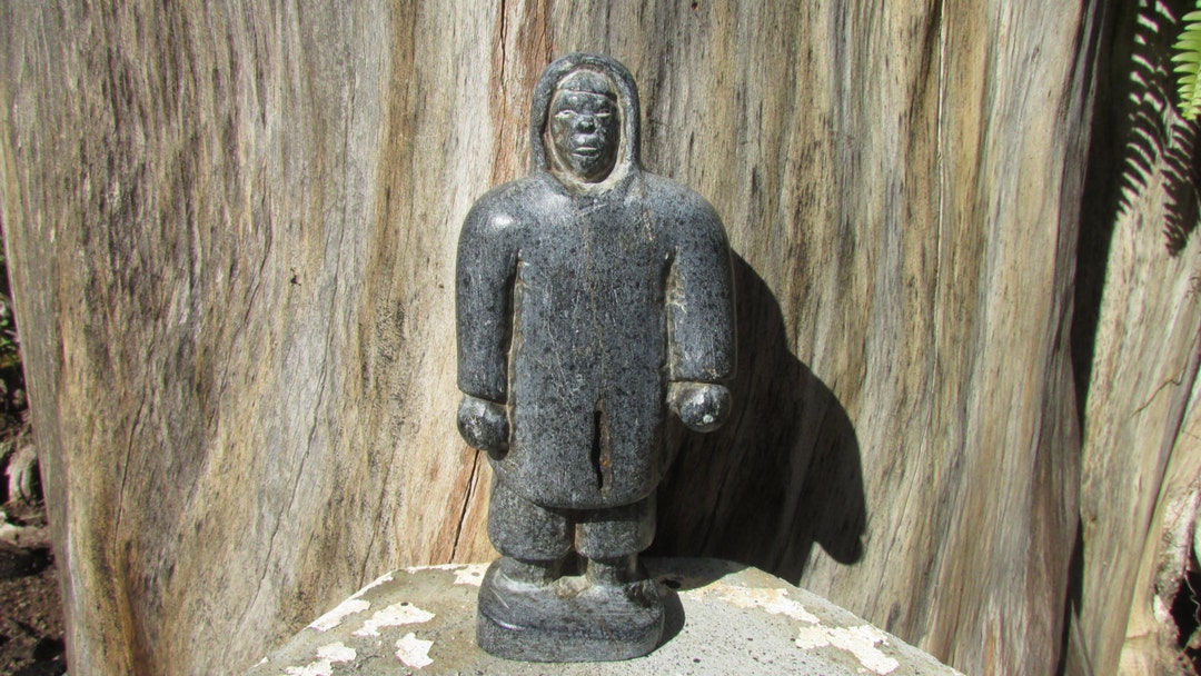 Escultura de piedra del hombre arte esquimal de Canadá tallado - Etsy ...