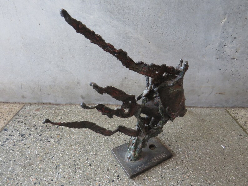 Mike Bucha Welded Bronze Fish Sculpture Contemporary Art Angel Fish ...