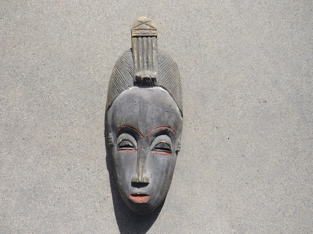 African Dance Mask Ceremonial Mask Circa 1960 Baule Mask Tribal Ethnic ...