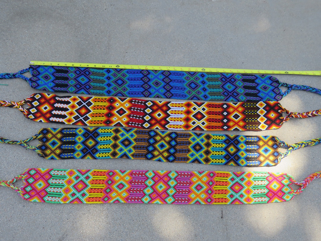Colorful Handwoven Mexican Belt Sash Indigenous Boho Hippie Multi Color ...