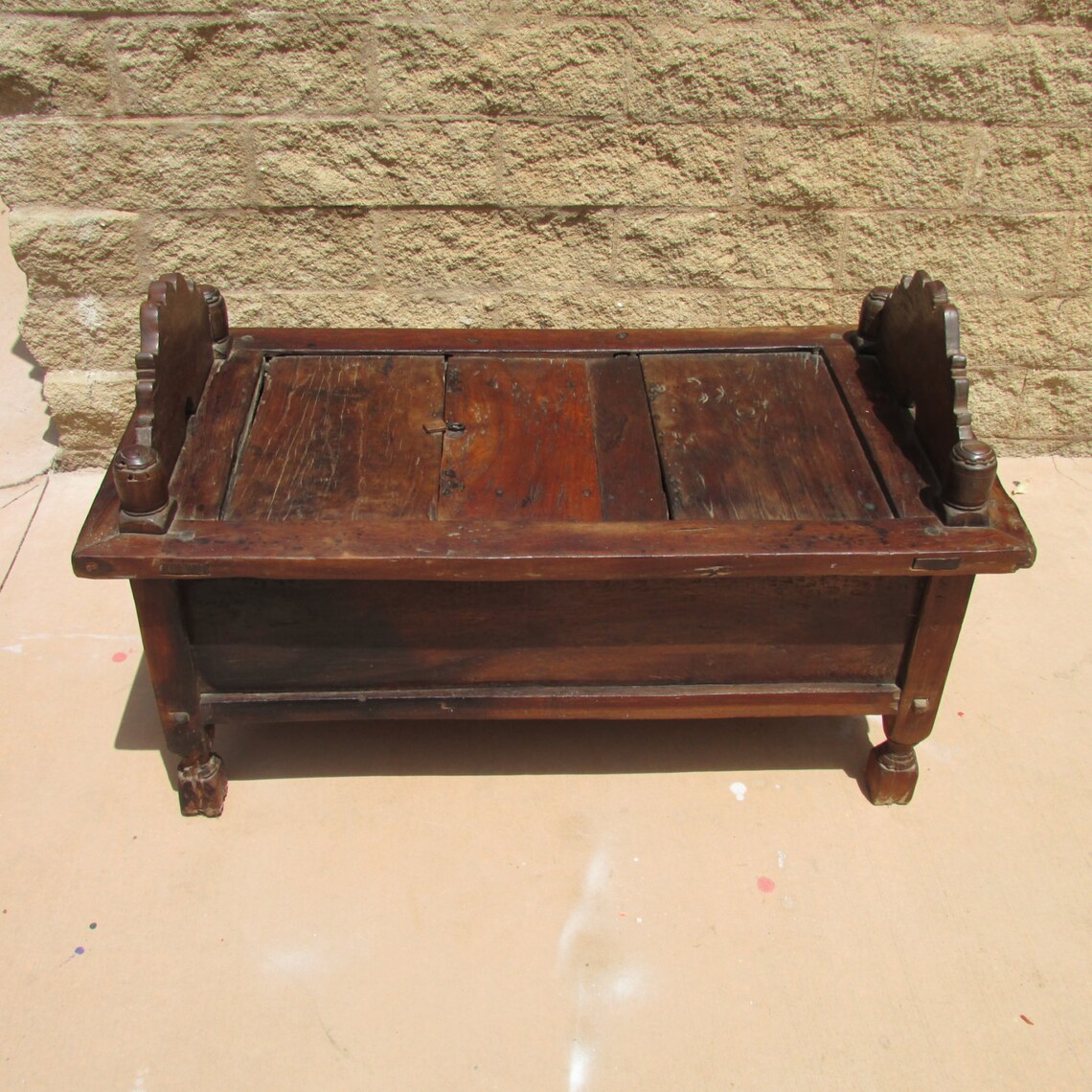 Vintage Indonesian Wooden Dowry Chest Trunk Storage Jodang Teak Wood ...