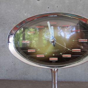 Retro Tulip Clock Rhythm Alarm Clock 2 Jewels Japan No 51141 1970s Mod ...
