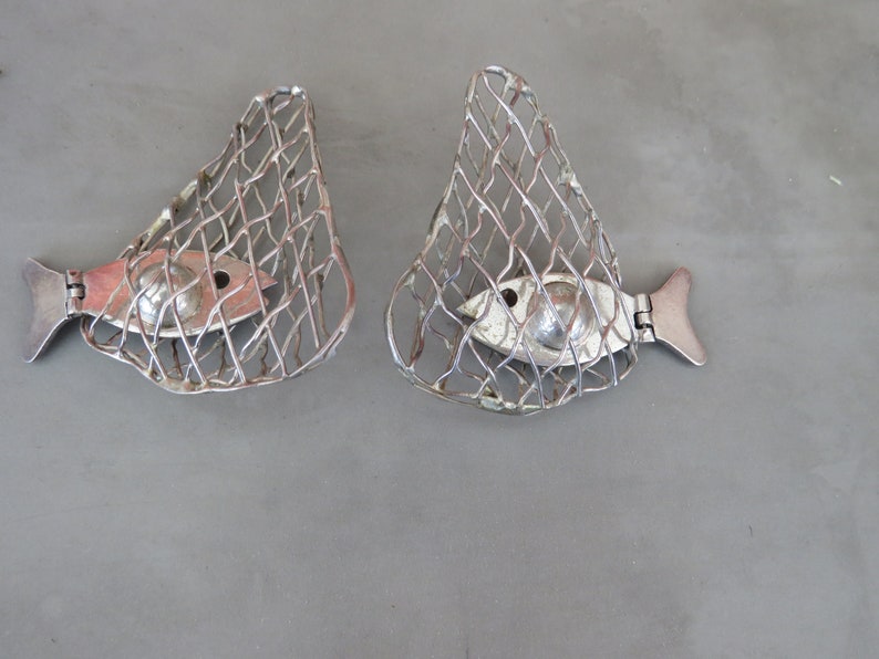 Sterling Silver Mexico Fish in Net Earrings or 2 Pendants Cool ...