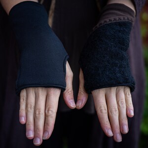 Fully Lined Fingerless Winter Gloves. Double Layer With Wool Felt and ...