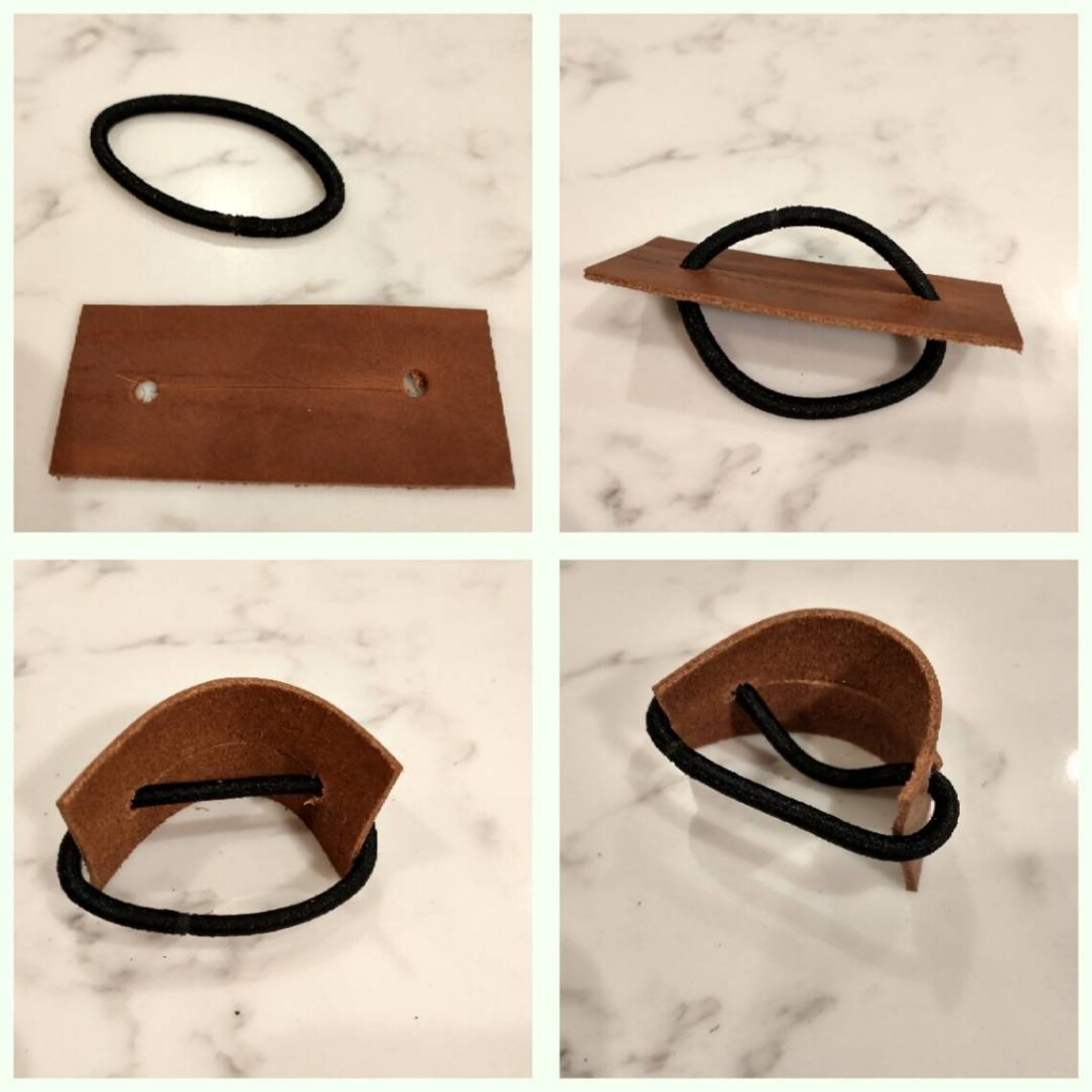 Leather Ponytail Holderleather Tie Leather Hairband Hair - Etsy