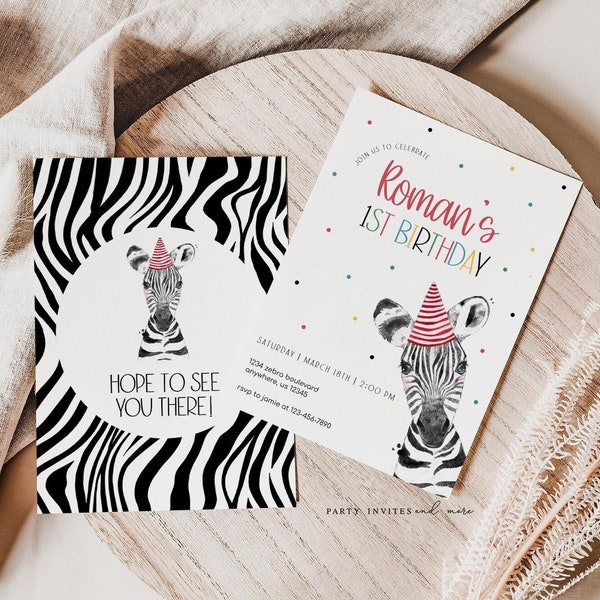 Zebra Print Invite - Etsy
