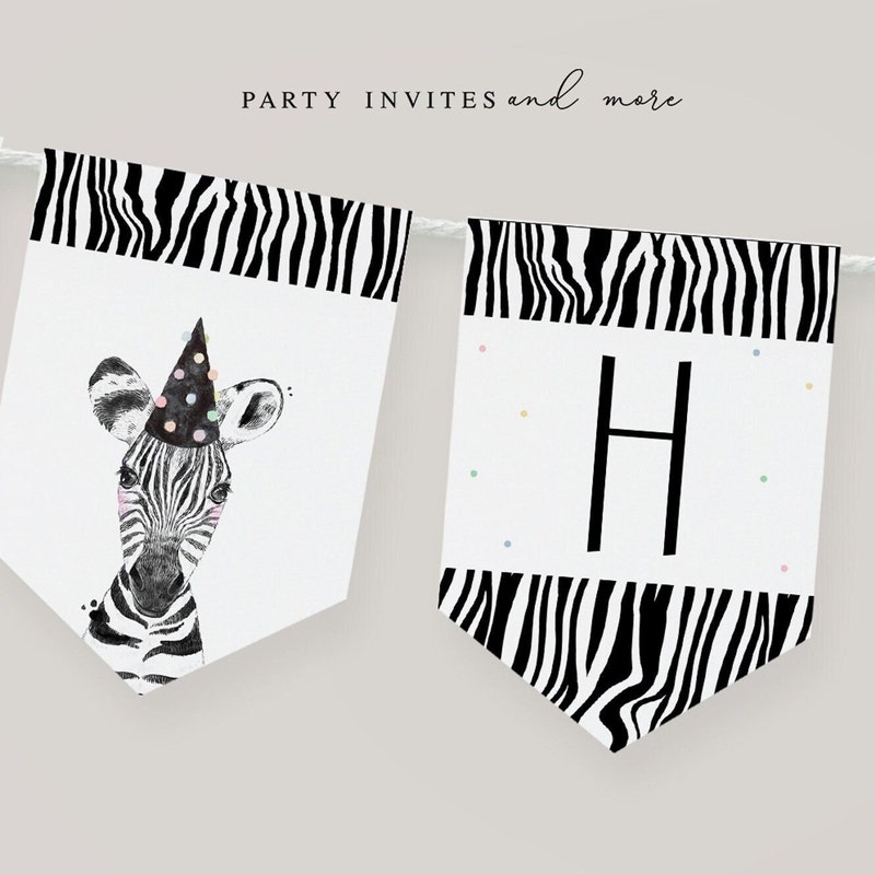 Zebra Theme Party - Etsy