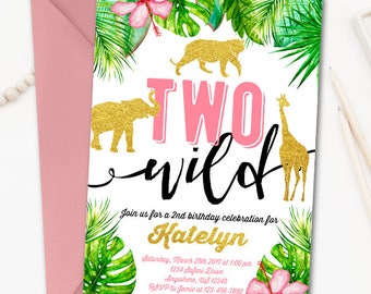Two wild invitation | Etsy