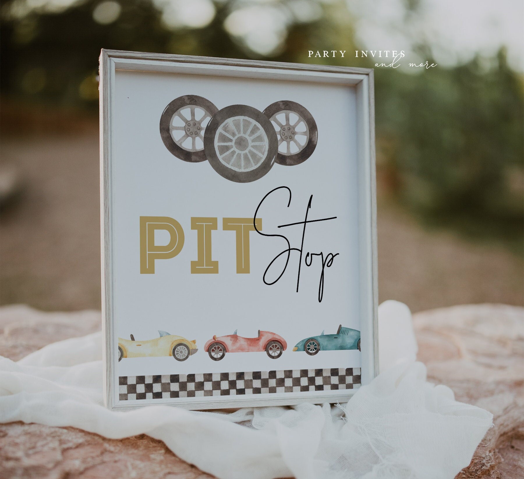 Race Car Party Signs Retro Race Car Birthday Signs Racing - Etsy Canada