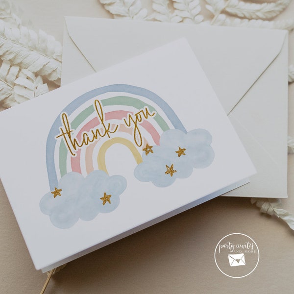 Rainbow Thank You - Etsy