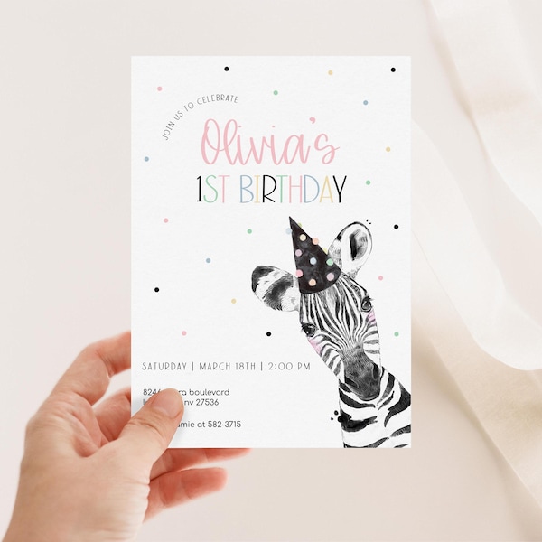 Zebra Print Invite - Etsy