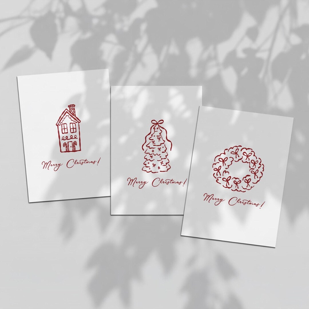 Personalized Christmas Greeting Cards Set of 12, Printed and Shipped ...