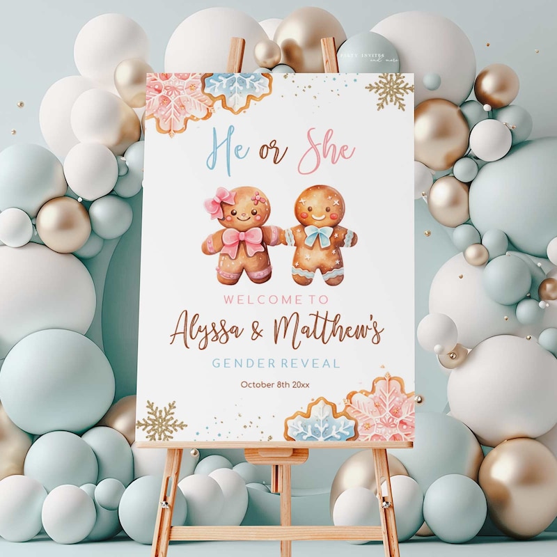 Gingerbread Gender Reveal - Etsy