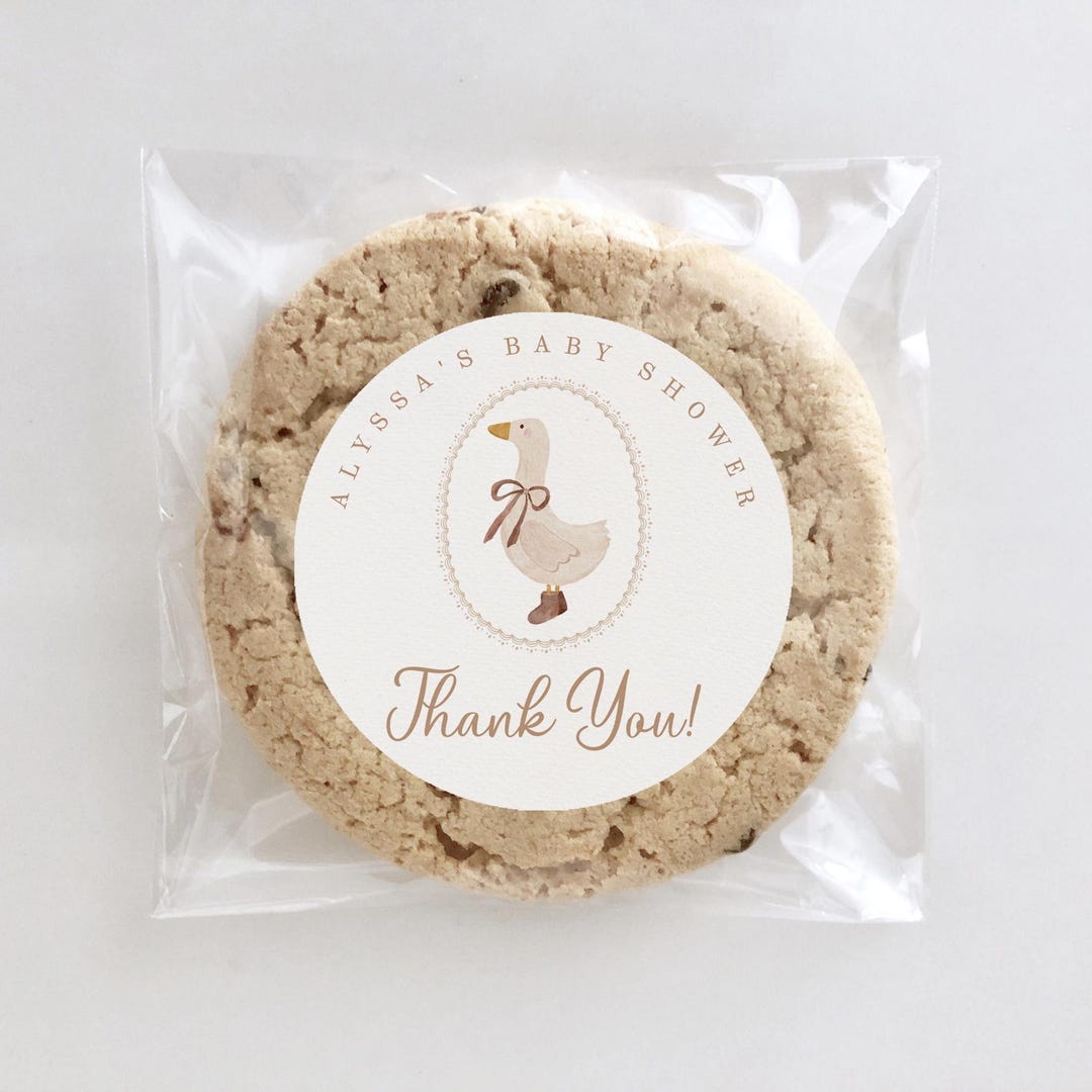 Goose Baby Shower Thank You Stickers, Goose Baby Shower Labels, Gender ...
