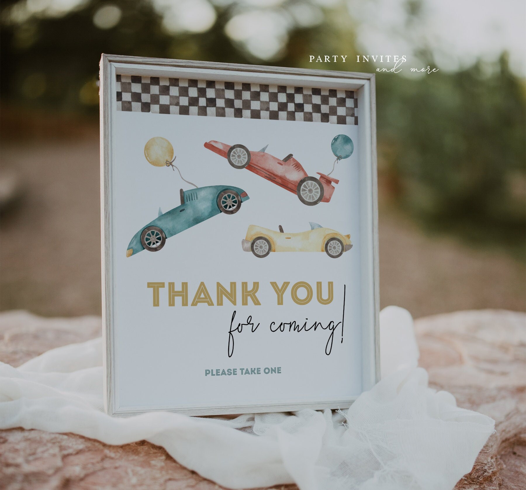 Race Car Party Signs Retro Race Car Birthday Signs Racing - Etsy Canada