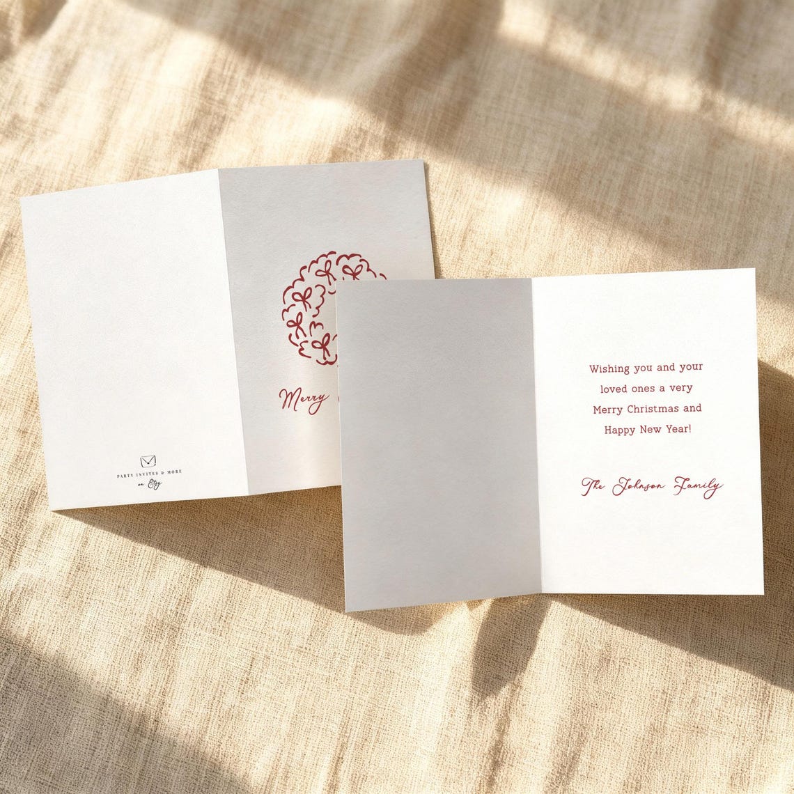 Personalized Christmas Greeting Cards Set of 12, Printed and Shipped ...