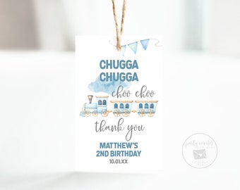 Train Thank You Tags | Etsy