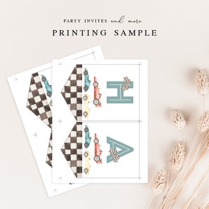 Editable Race Car First Birthday Invitation Bundle, Racing Party 1st ...