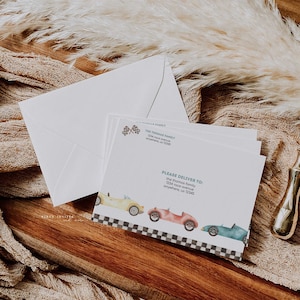 Race Car Envelope Template, Printable Envelope Address Template With ...