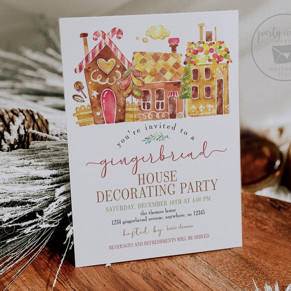 Gingerbread Invite - Etsy