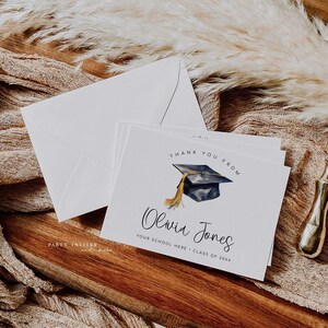 Personalized Graduation Thank You Card, Graduation Thank You Card ...