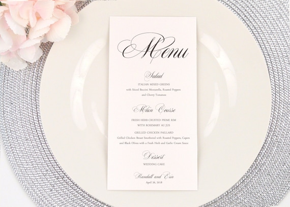 Wedding menu card size 60 photos - Astyledwedding.com