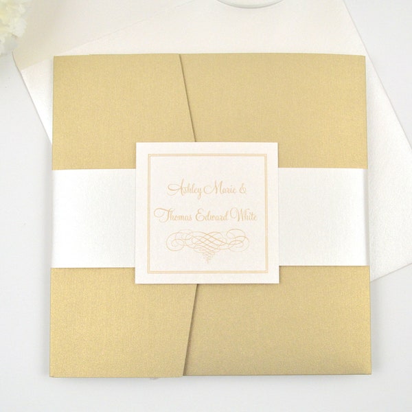 Pocketfold Wedding Invitation - Etsy