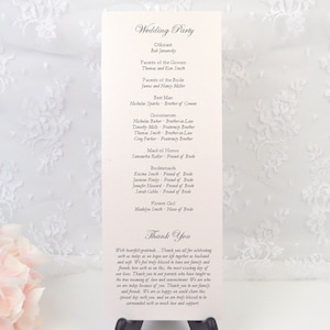PRINTED Wedding Ceremony Program, Custom Program, Long Tea Length ...