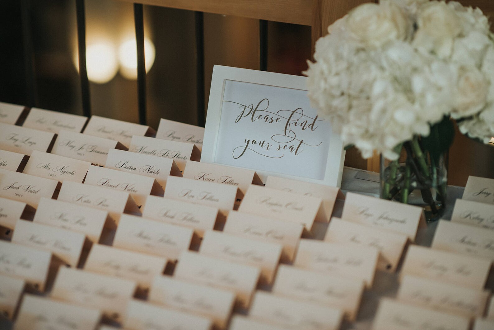 PRINTED Place Card, Table Card, Escort Card, Name Card, Folded, Elegant ...