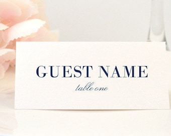 Navy Blue Name Card - Etsy