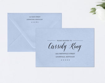 Envelope Addressing, Calligraphy, Return Addressing, Guest Addressing, Script, Elegant ...