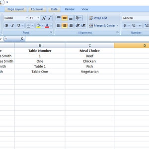 PRINTED Place Card, Table Card, Escort Card, Name Card, Folded, Elegant ...