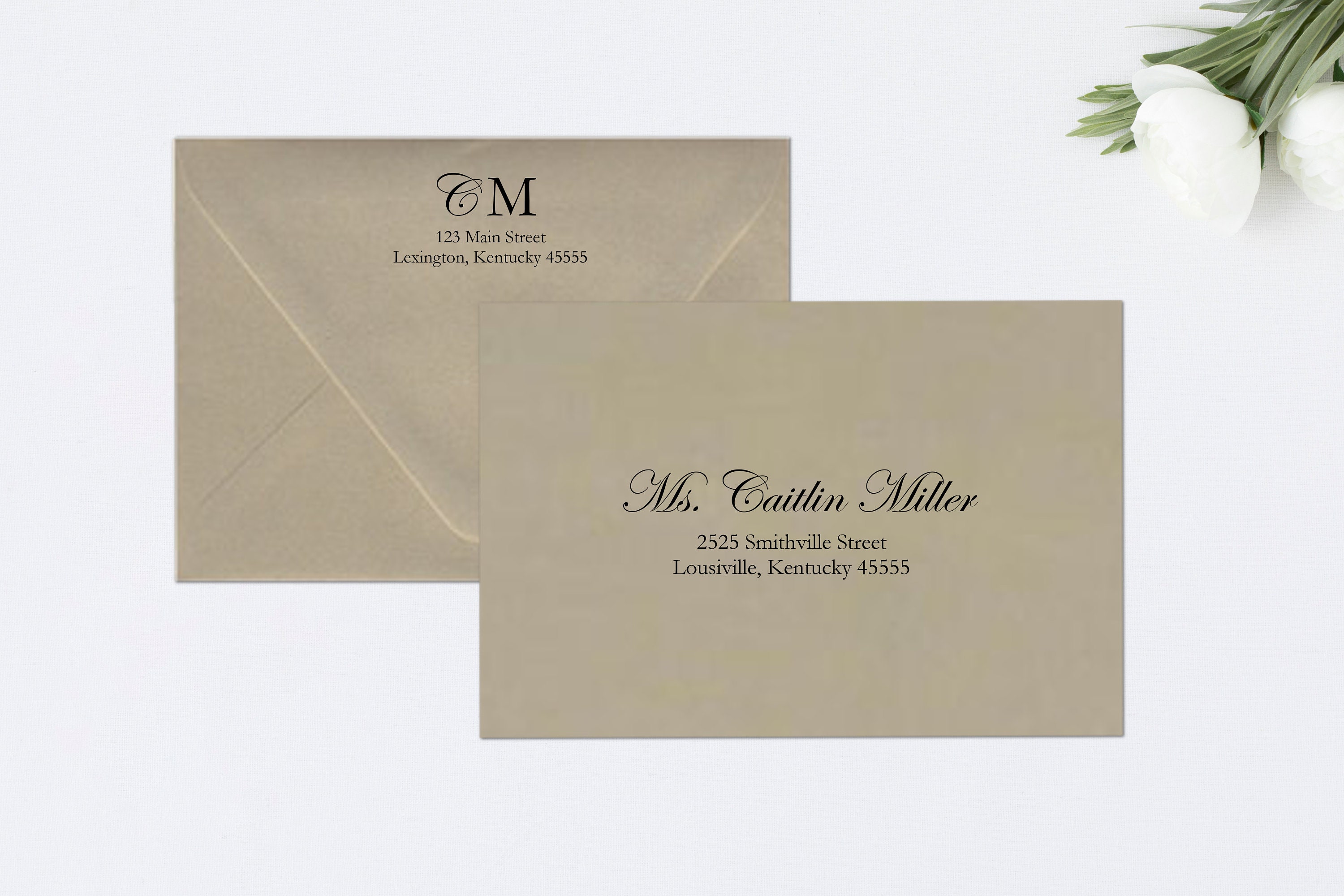 Envelope Addressing Calligraphy Return Addressing Guest | Etsy