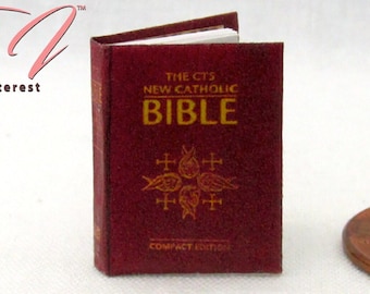1/12 Dollhouse Miniature Holy Bible Book - Etsy
