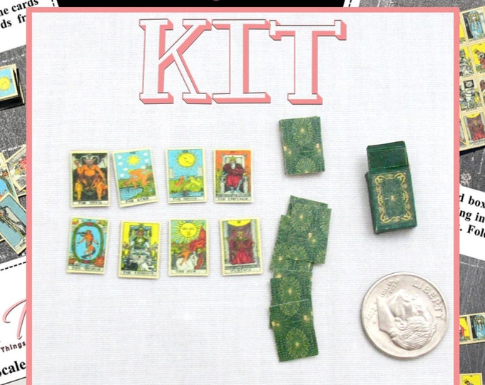 Kit Vintage Style TAROT CARDS 22 Major Arcana Tarot Deck and Box With ...