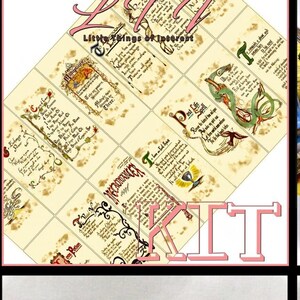 Kit 14 SCROLLS PAGES With Printed Pdf Instruction Tutorial in Miniature ...