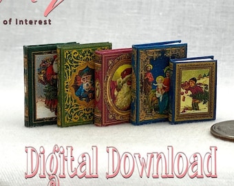 Miniature Christmas Books | Etsy