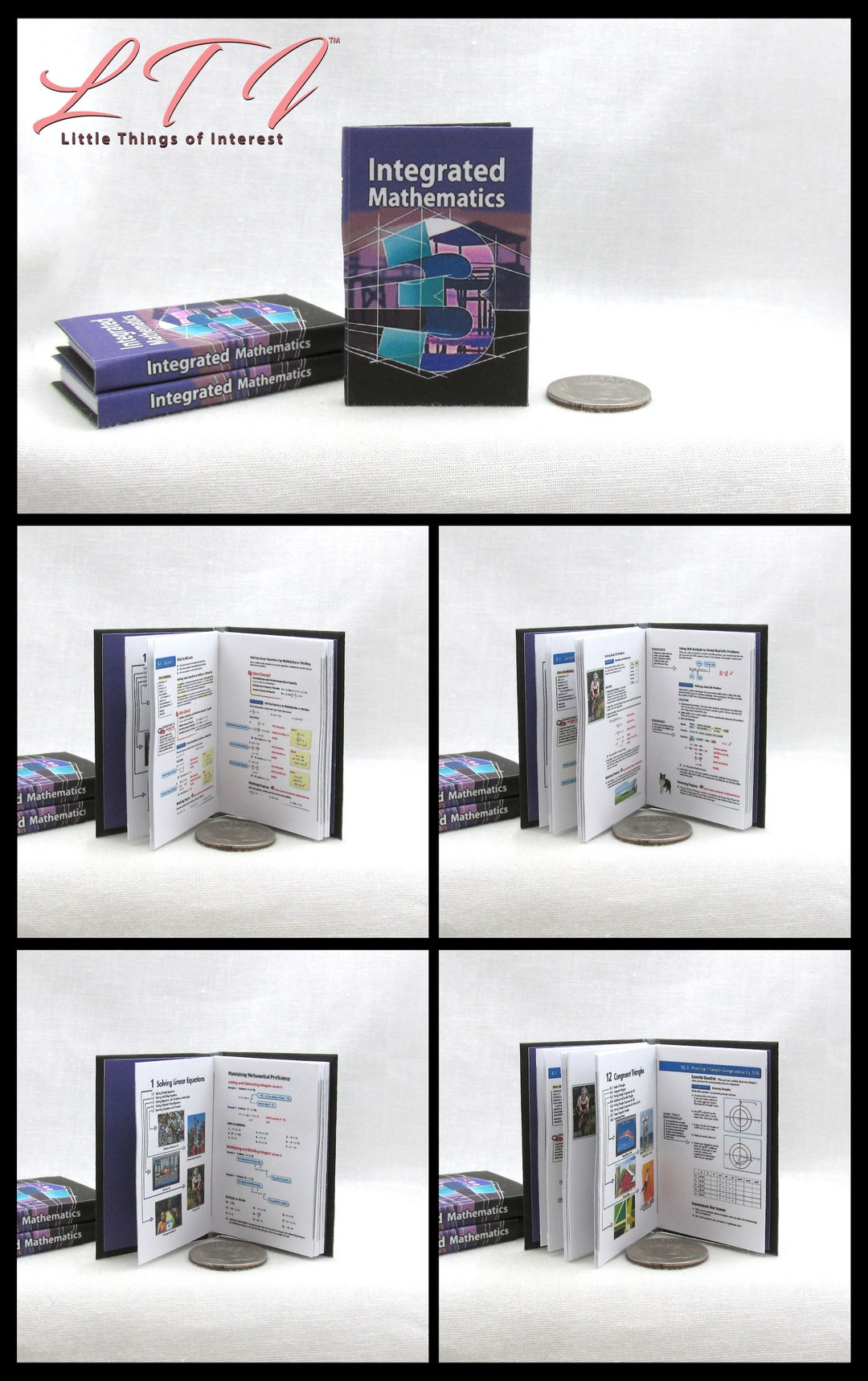 1:6 Scale INTEGRATED MATHEMATICS Textbook Miniature Playscale - Etsy