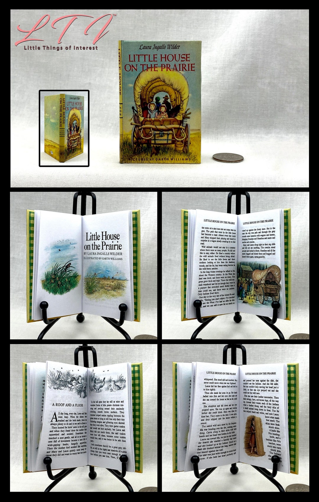 1:4 Scale LITTLE HOUSE on the PRAIRIE Illustrated Readable Miniature ...