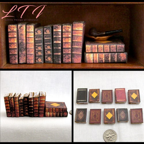 1:6 Scale OLD LIBRARY BOOKS Set of 10 Prop Books Miniature - Etsy