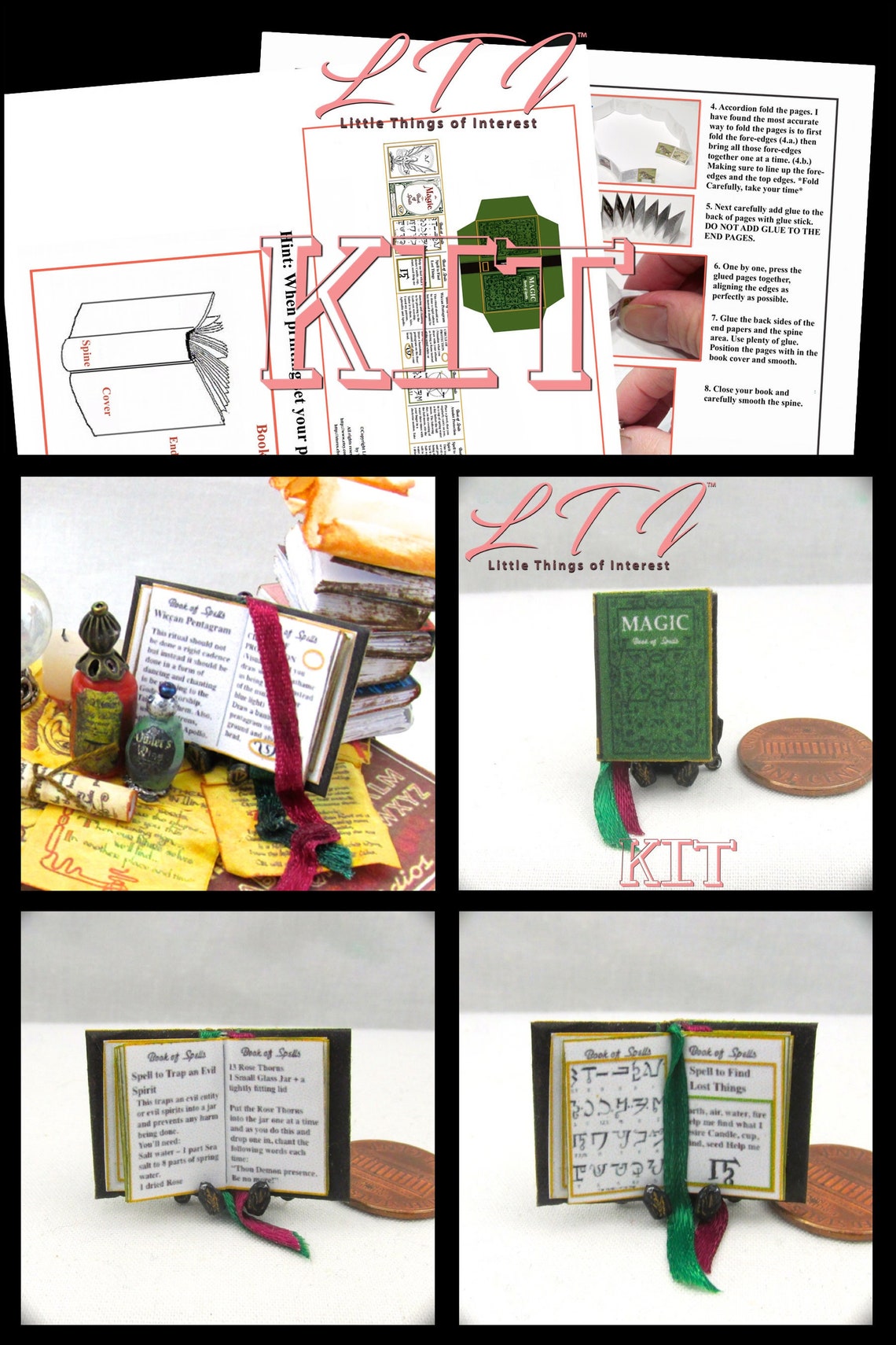 Kit MAGIC BOOK of SPELLS Book Kit Printed Pdf Instruction - Etsy