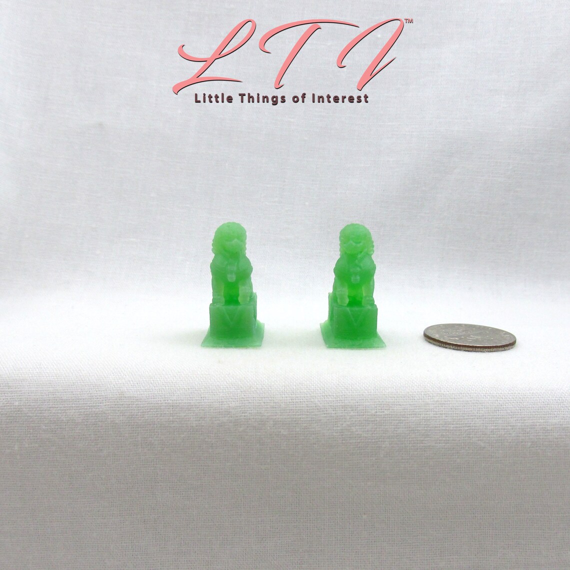 JADE LION MINIATURE Bookends Set of 2 Dollhouse Miniature - Etsy