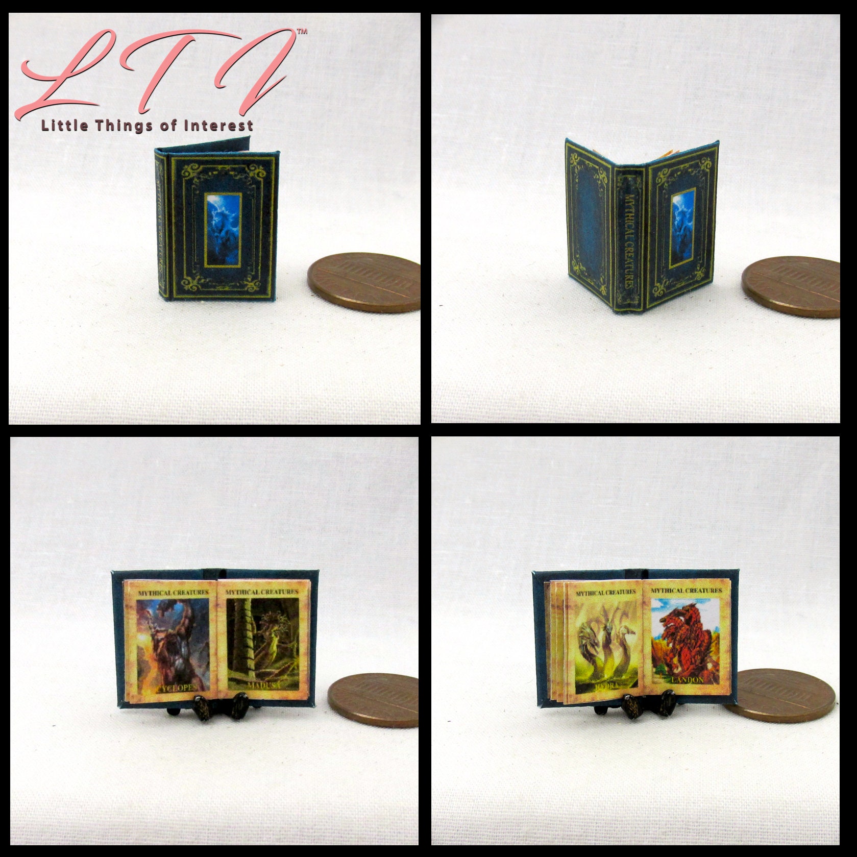 Miniatures MYTHOLOGY Miniature 1:12 Scale Illustrated Readable Book ...