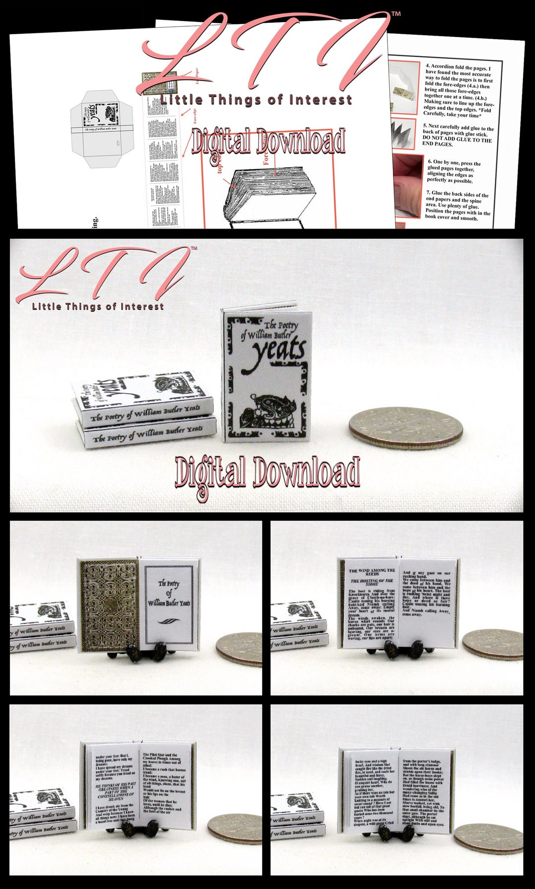 Digital Download POETRY of WB YEATS Book Pdf and Construction Tutorial ...