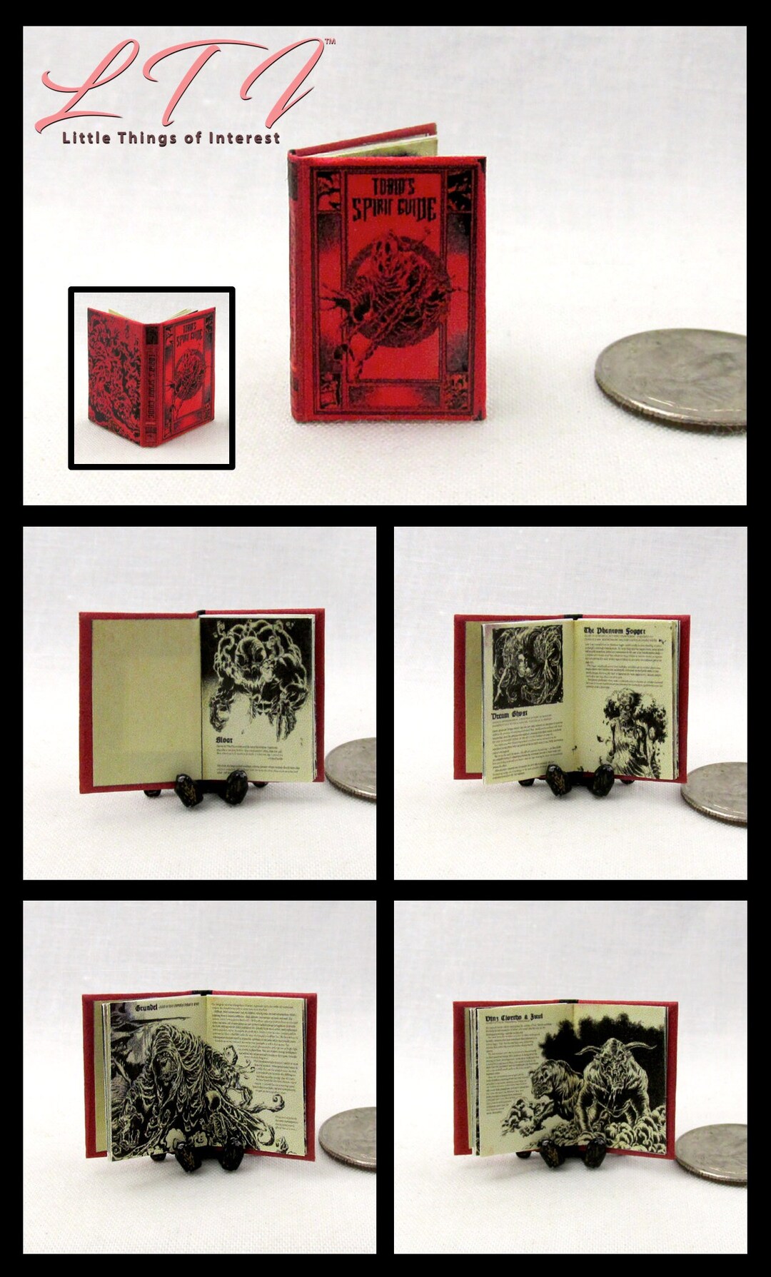 TOBIN SPIRIT GUIDE 1:12 Scale Miniature Dollhouse Readable Illustrated ...